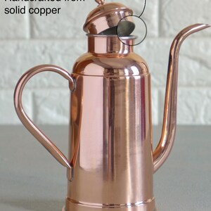 Copper Olive Oil Dispenser Olive Oil Bottle Copper Pitcher Oil Cruet ...