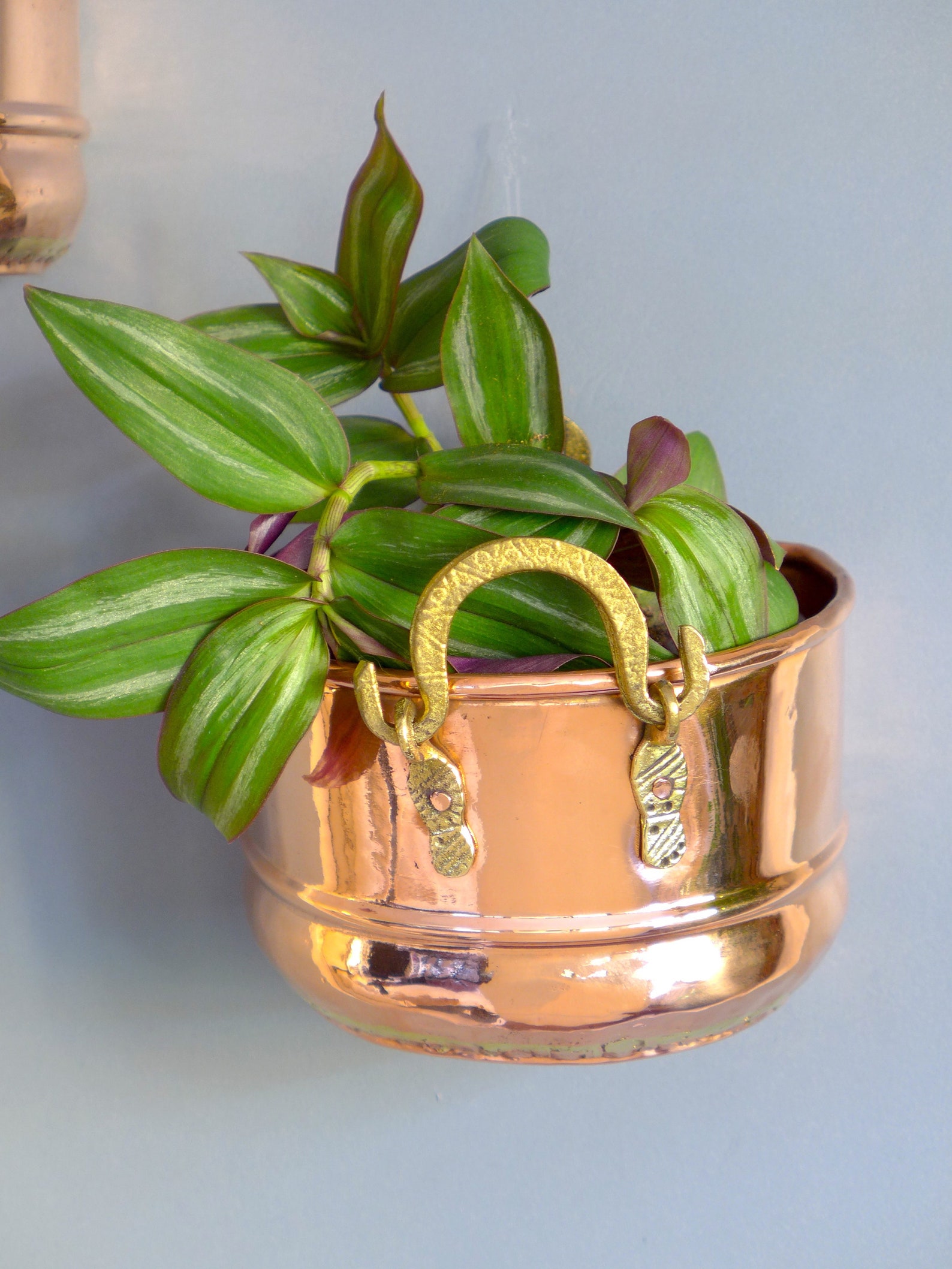 Copper Wall Planter Set of 2 Hanging Planter Indoor Wall Hanging ...