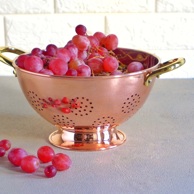 Copper Colander - Etsy