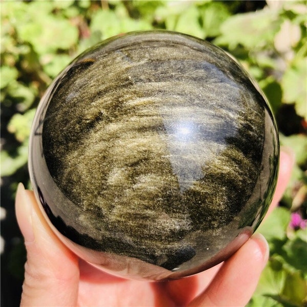 Obsidian Sphere - Etsy