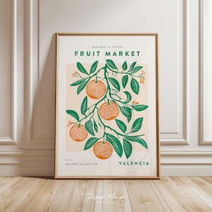 Valencia Fruit Market Print, Digital Download Art, Printable Poster ...
