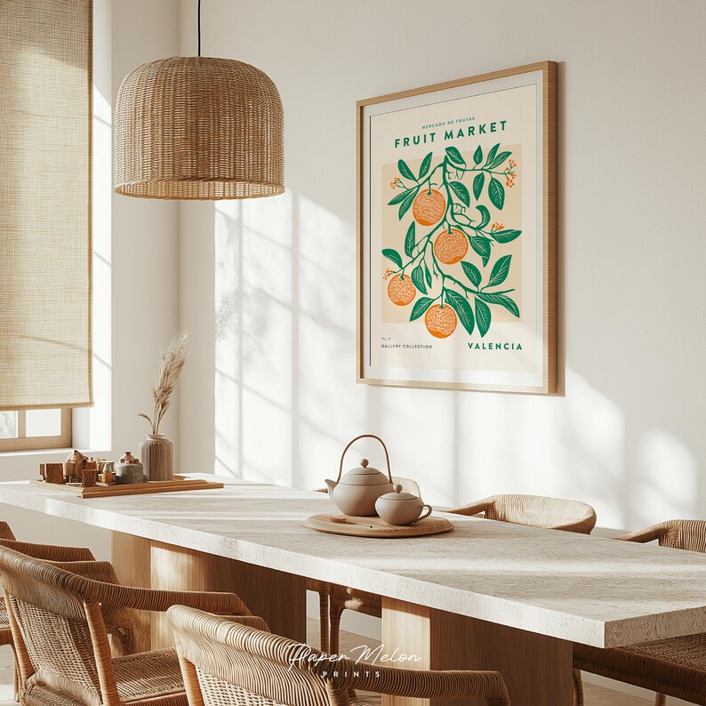 Valencia Fruit Market Print, Digital Download Art, Printable Poster ...