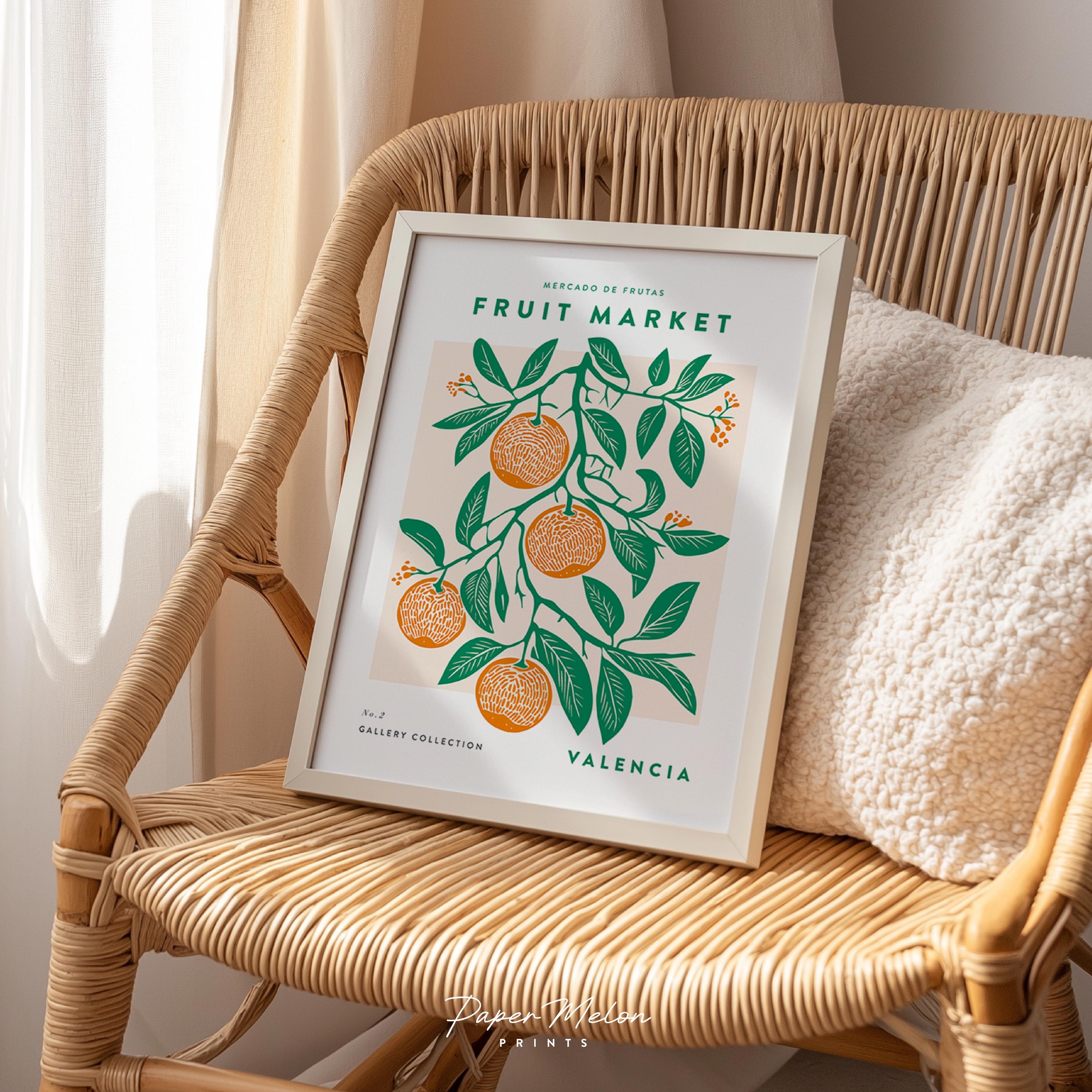 Valencia Fruit Market Print, Digital Download Art, Printable Poster ...