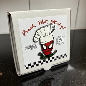 Spider-man Pizza Time Pin - Etsy