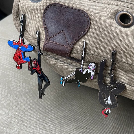 Spider-man Hanging Enamel Pin - Etsy