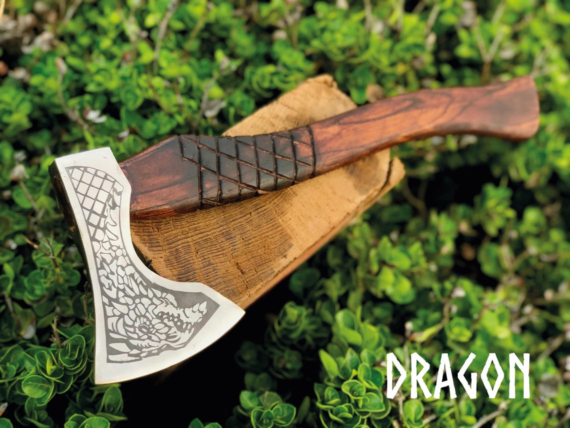 Functional Hand Forged Viking Axe Made With Carbon Steel, Gift for Men ...