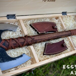 Wood Splitting Functional Axe, Hand Forged Viking Axe With Personalized ...