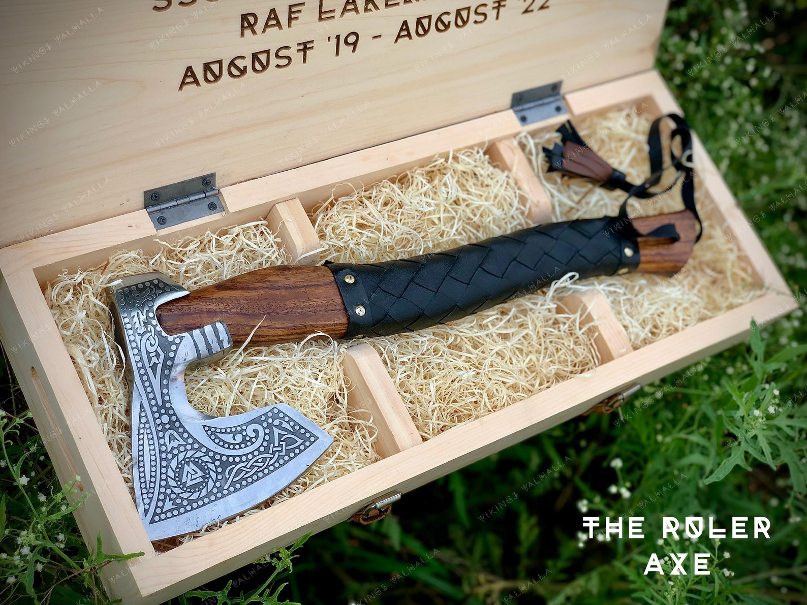 Dragon Axe With Personalized Engraved Wooden Box Best Gift Box for Men ...