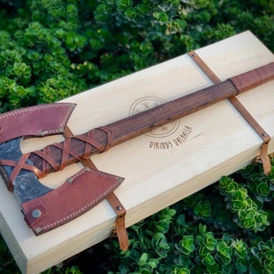 Wood Splitting Functional Axe, Hand Forged Viking Axe With Personalized ...