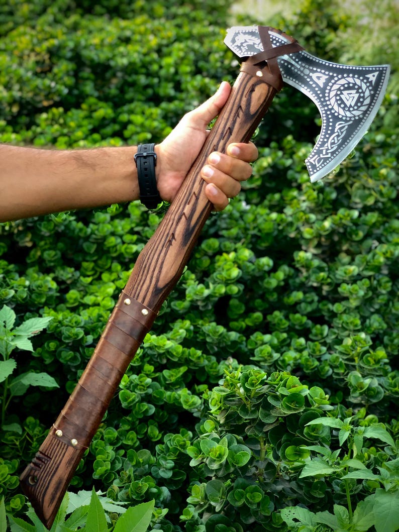 Functional Hand Forged Viking Axe Made With Carbon Steel, Gift for Men ...
