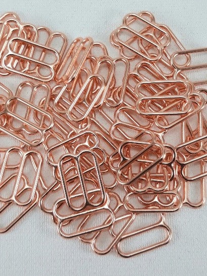 Lingerie Making Metal Slider Rose Gold Bra Straps Regulator 6/8/10/12 ...