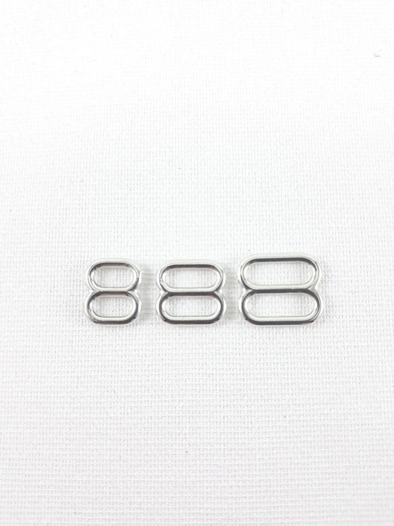 Lingerie Making Metal Slider Silver Bra Straps Regulator 6/8/10/12/15mm ...
