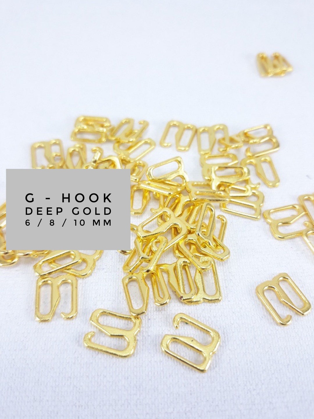 Metal G Hooks Lingerie 6 / 8 / 10 Mm Deep Gold Bra Supplies - Etsy