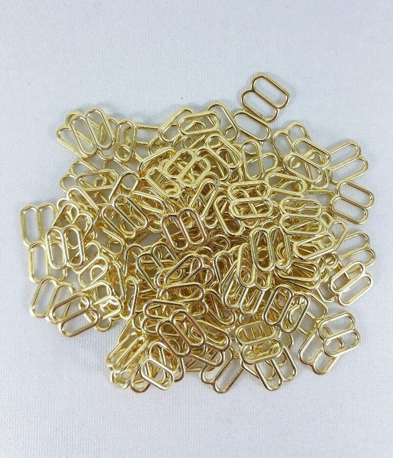 Lingerie Making Metal Slider Gold Bra Straps Regulator 6/8/10/12/15mm ...