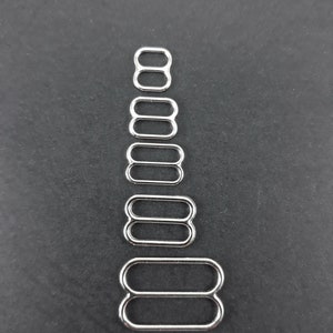 Lingerie Making Metal Slider Silver Bra Straps Regulator 6/8/10/12/15mm ...