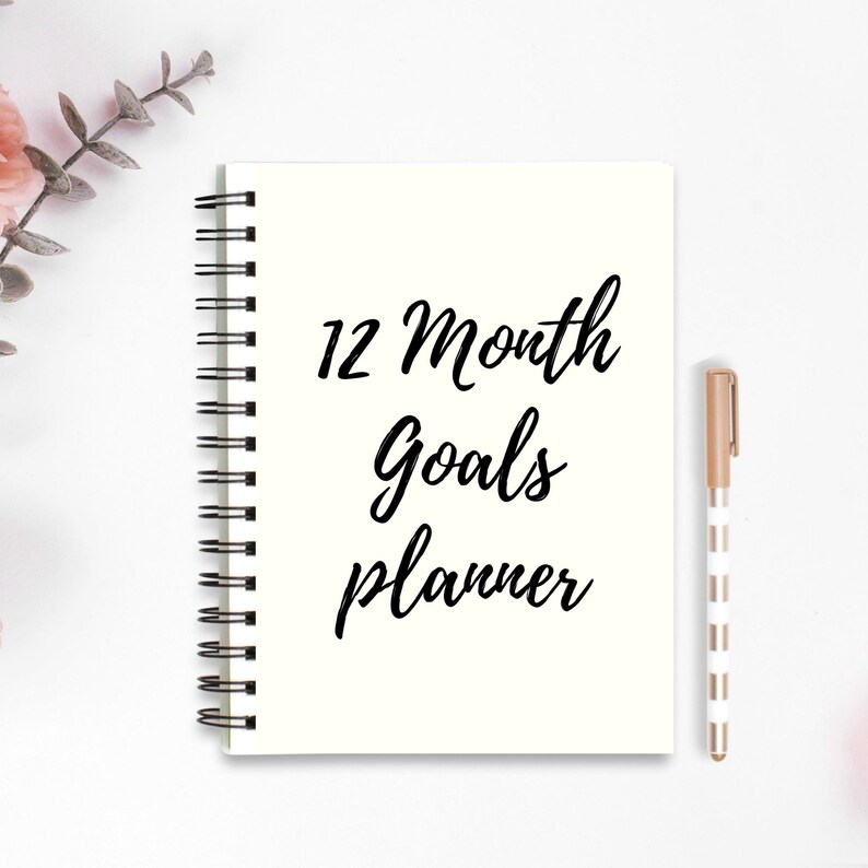 Printable 12 Month Goals Planner A4 - Etsy