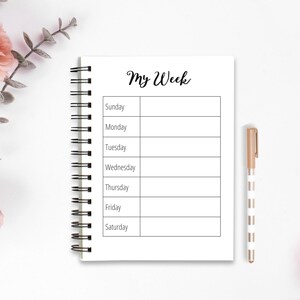 Printable Weekly Planner Template: Earthy Tones (A5, A4, Letter, A3 PDF ...