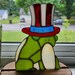 Stained Glass Frog (uncle Sam) - Etsy