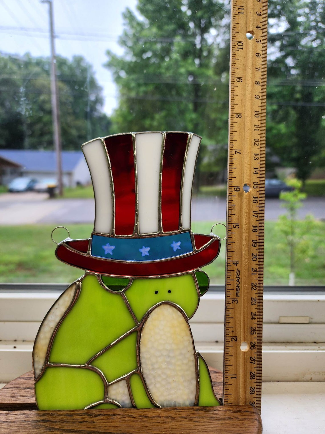 Stained Glass Frog (uncle Sam) - Etsy