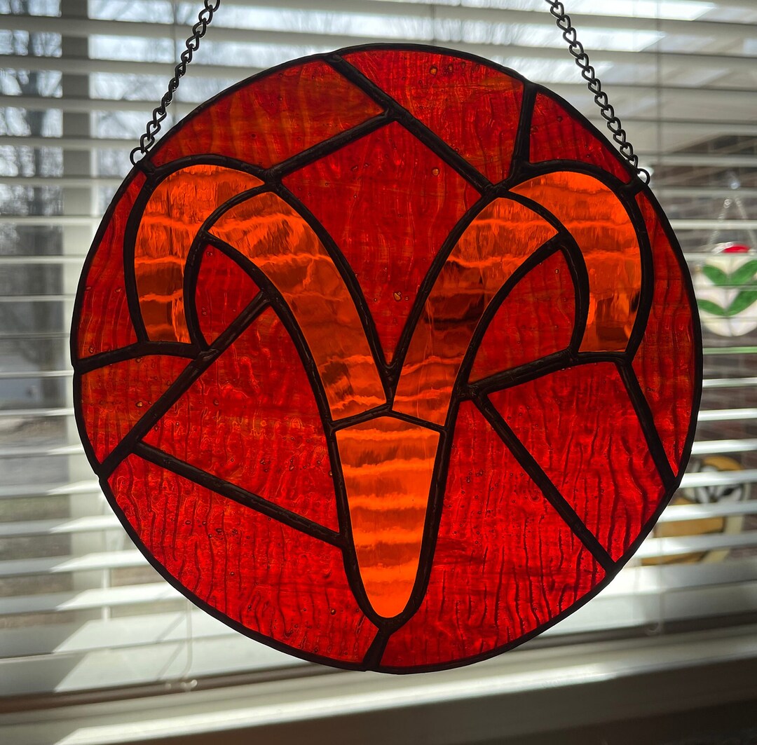 Aries Zodiac Stained Glass - Etsy