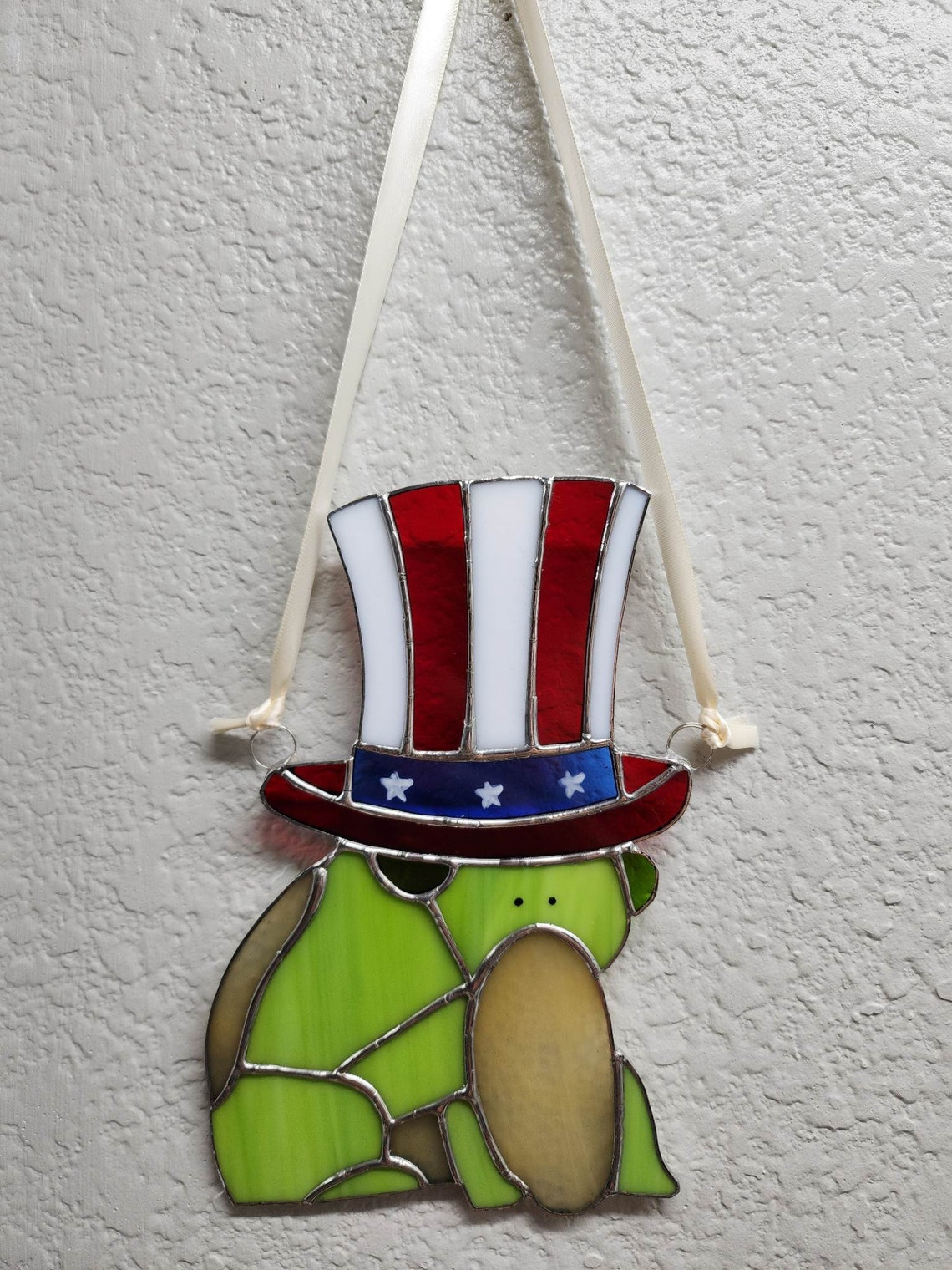 Stained Glass Frog (uncle Sam) - Etsy