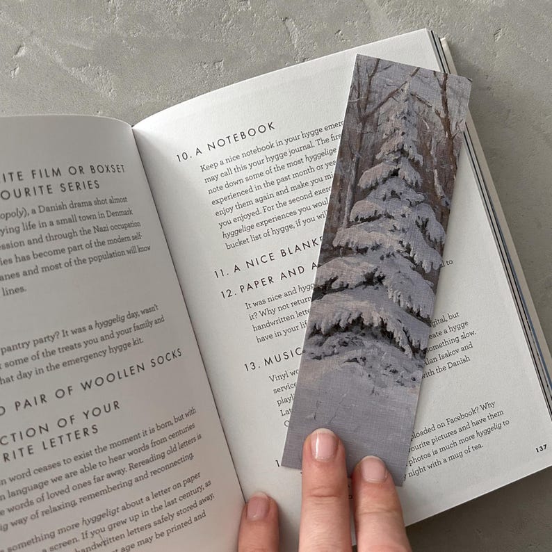 VINTAGE WINTERY Printable Bookmarks Vintage Painting Style Rustic ...