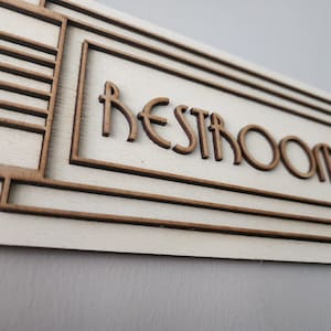 Wood Restroom Sign, WC Sign for Cafe, Cafe & Restaurant Restroom Sign ...