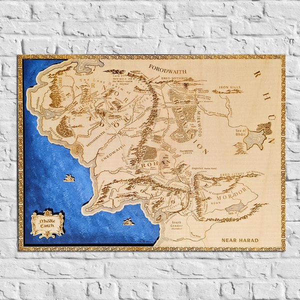 Middle Earth Map - Etsy