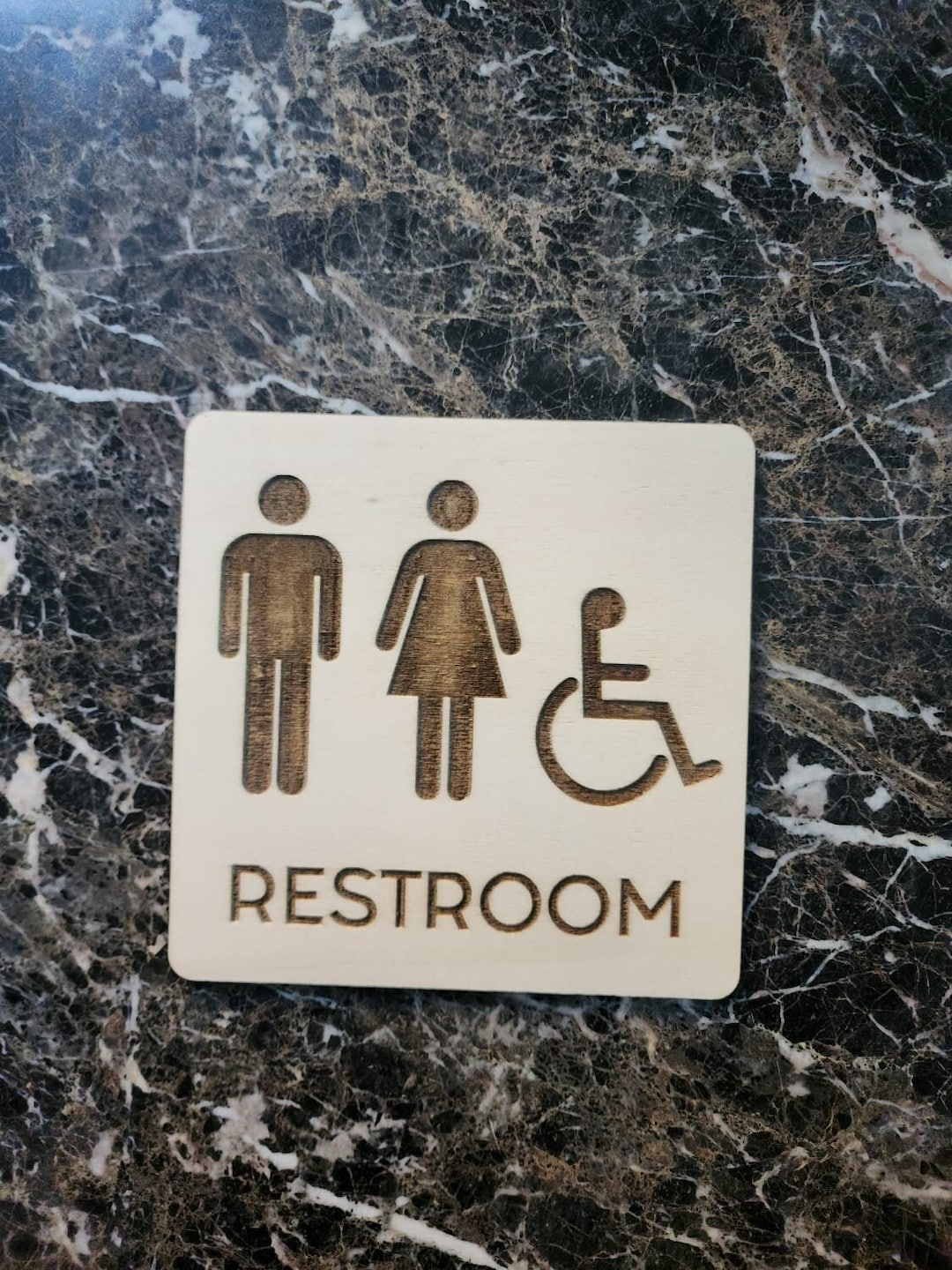 Restroom Sign Set, WC Sign for Cafe, Cafe & Restaurant Restroom Sign ...