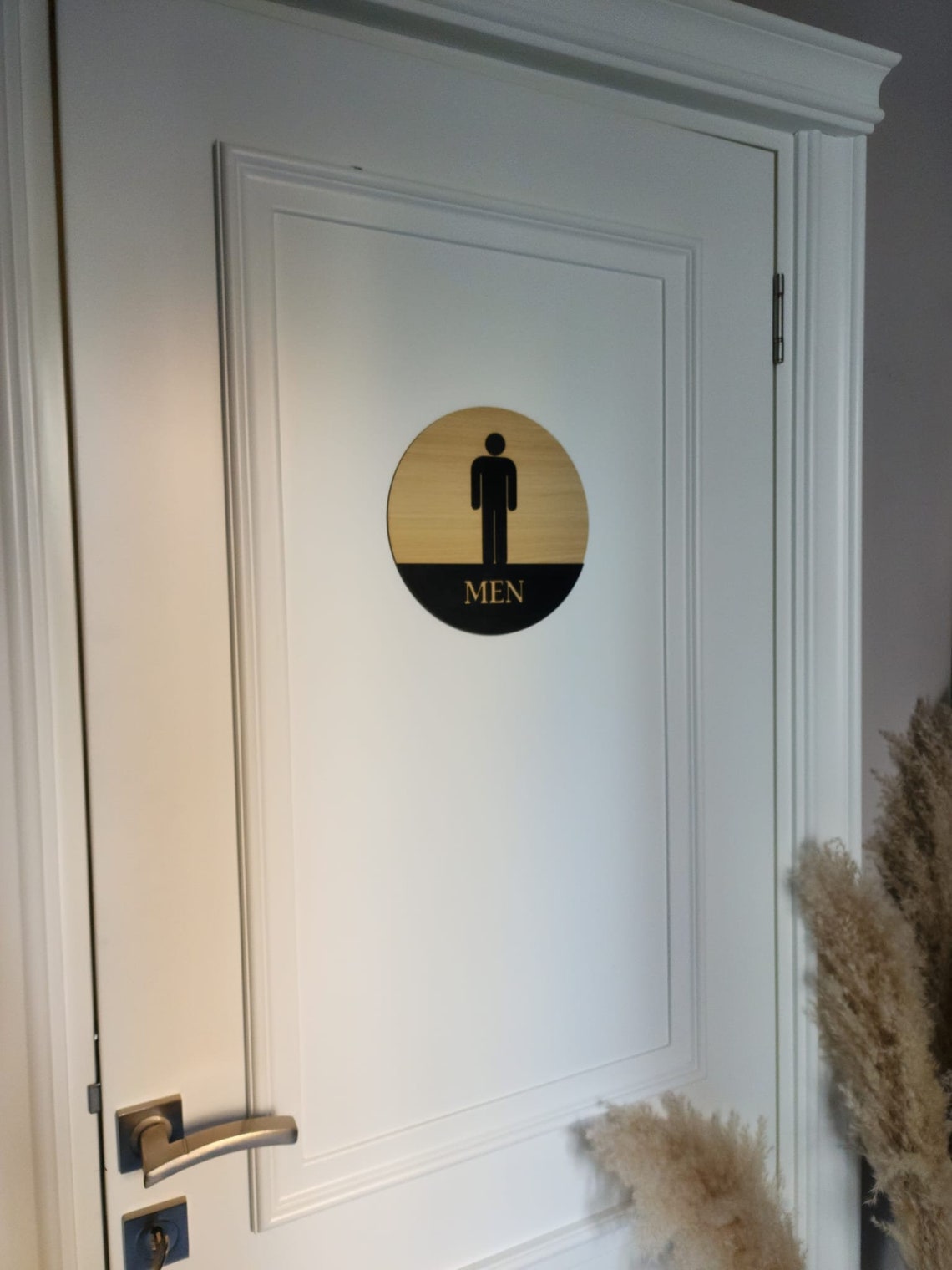 Wood Restroom Sign Set, WC Sign for Cafe, Cafe & Restaurant Restroom ...