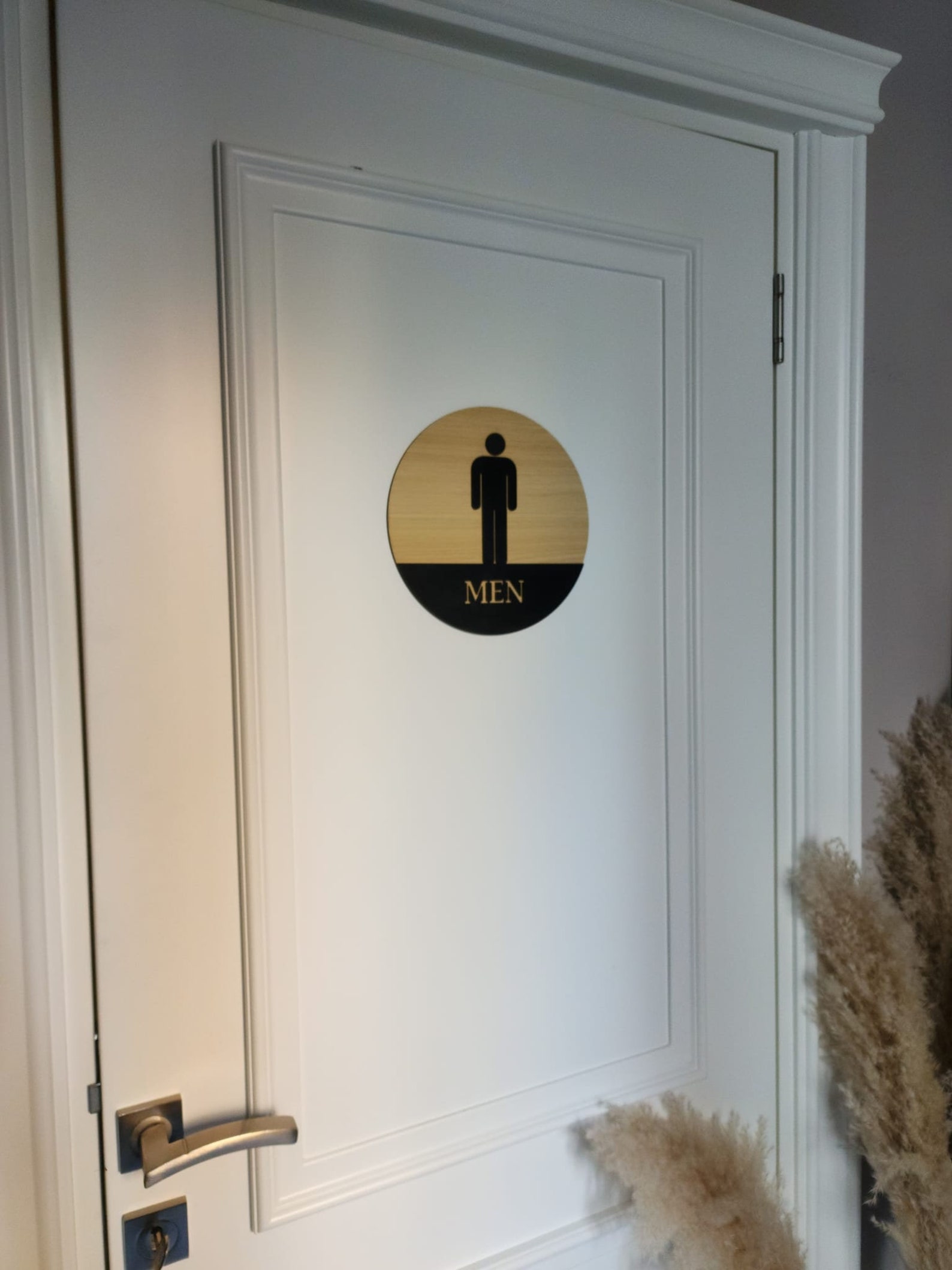 Wood Restroom Sign Set, WC Sign for Cafe, Cafe & Restaurant Restroom ...