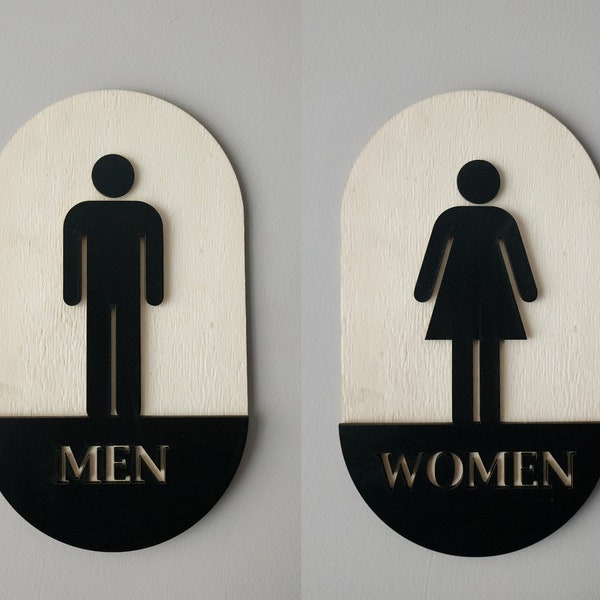 Rustic Restroom Sign for Restaurant - Etsy