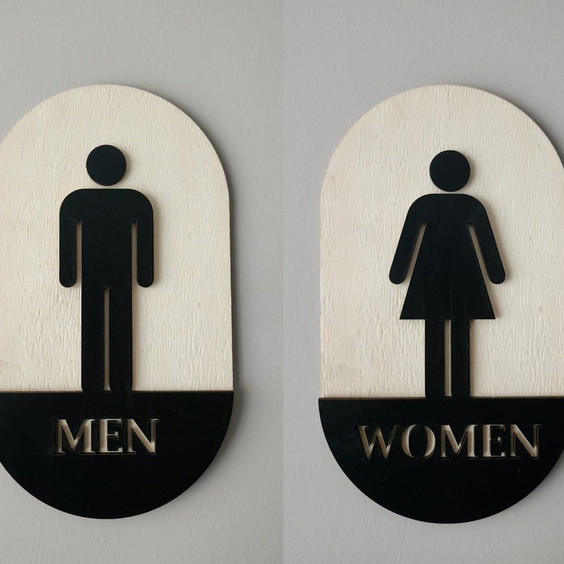 Restrooms Signs - Etsy