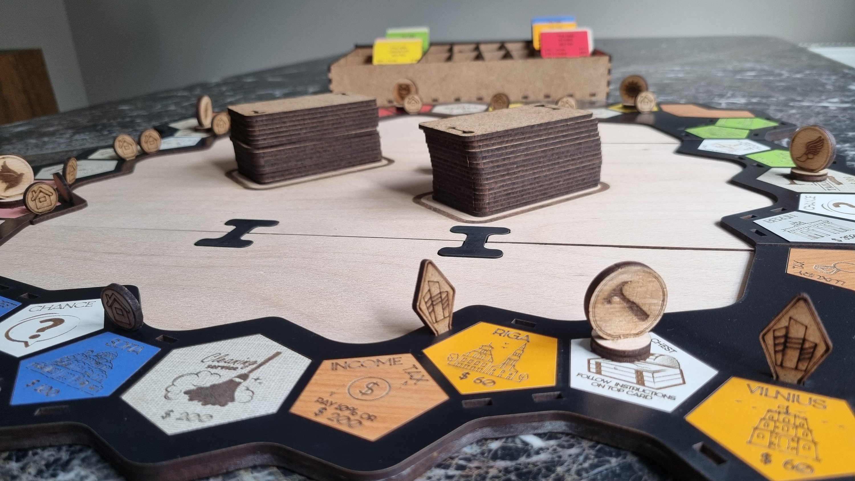 Monopol Board Game, Handmade Monopol, Personalized Wooden Board Game ... Monopol Board Game, Handmade Monopol, Personalized Wooden Board Game ...