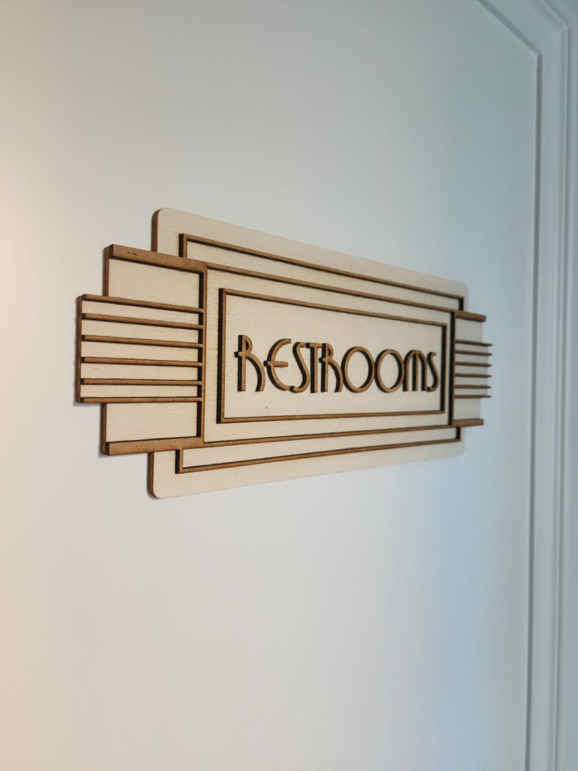 Wood Restroom Sign, WC Sign for Cafe, Cafe & Restaurant Restroom Sign ...