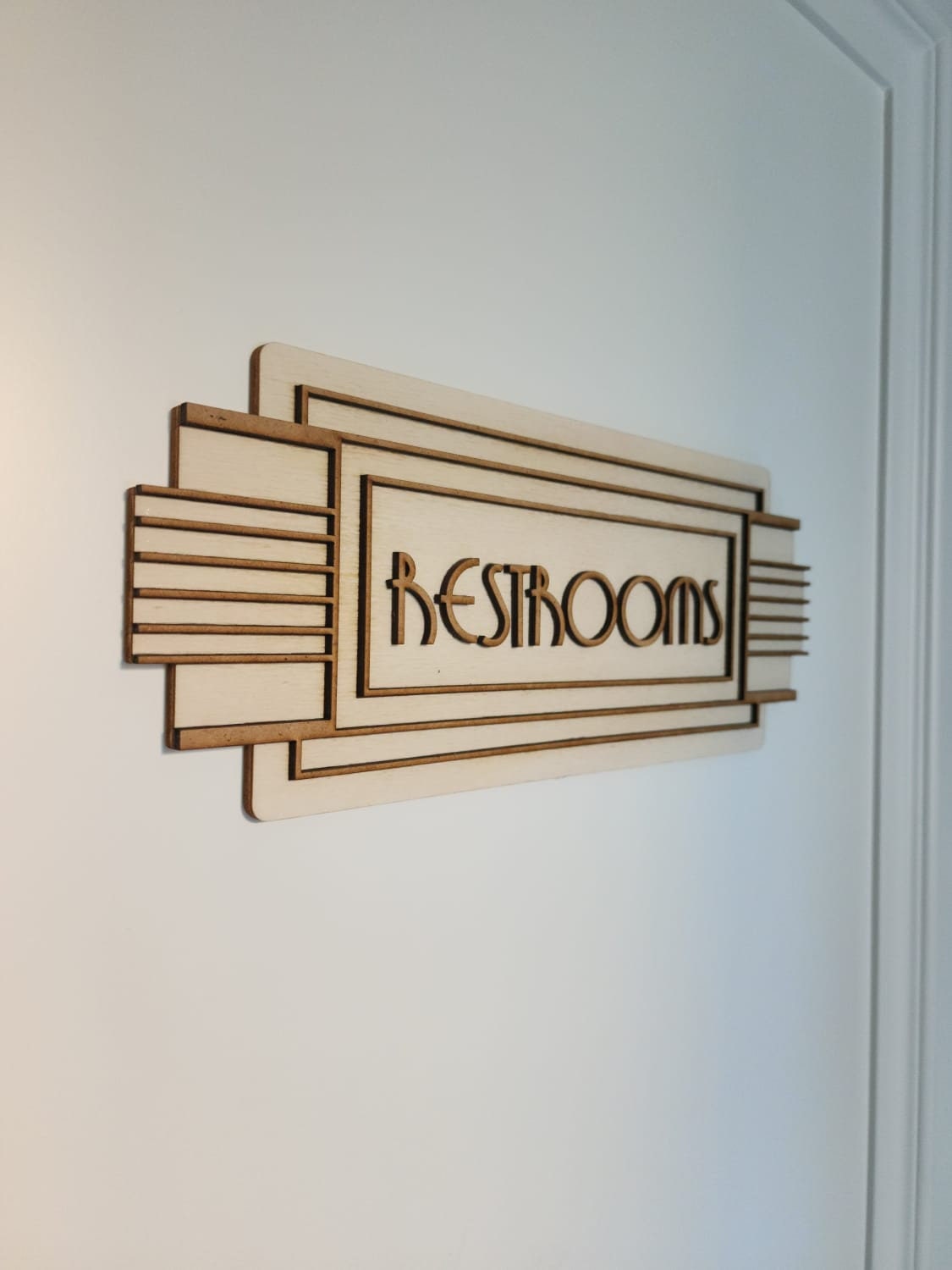 Wood Restroom Sign, WC Sign for Cafe, Cafe & Restaurant Restroom Sign ...