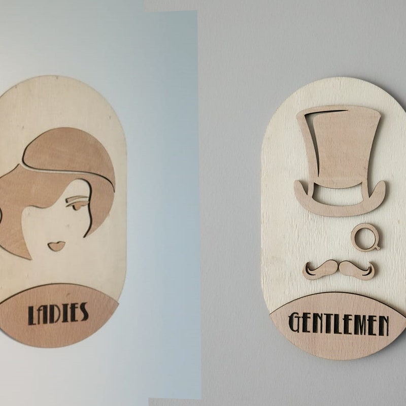 Men and Women Restroom Sign - Etsy
