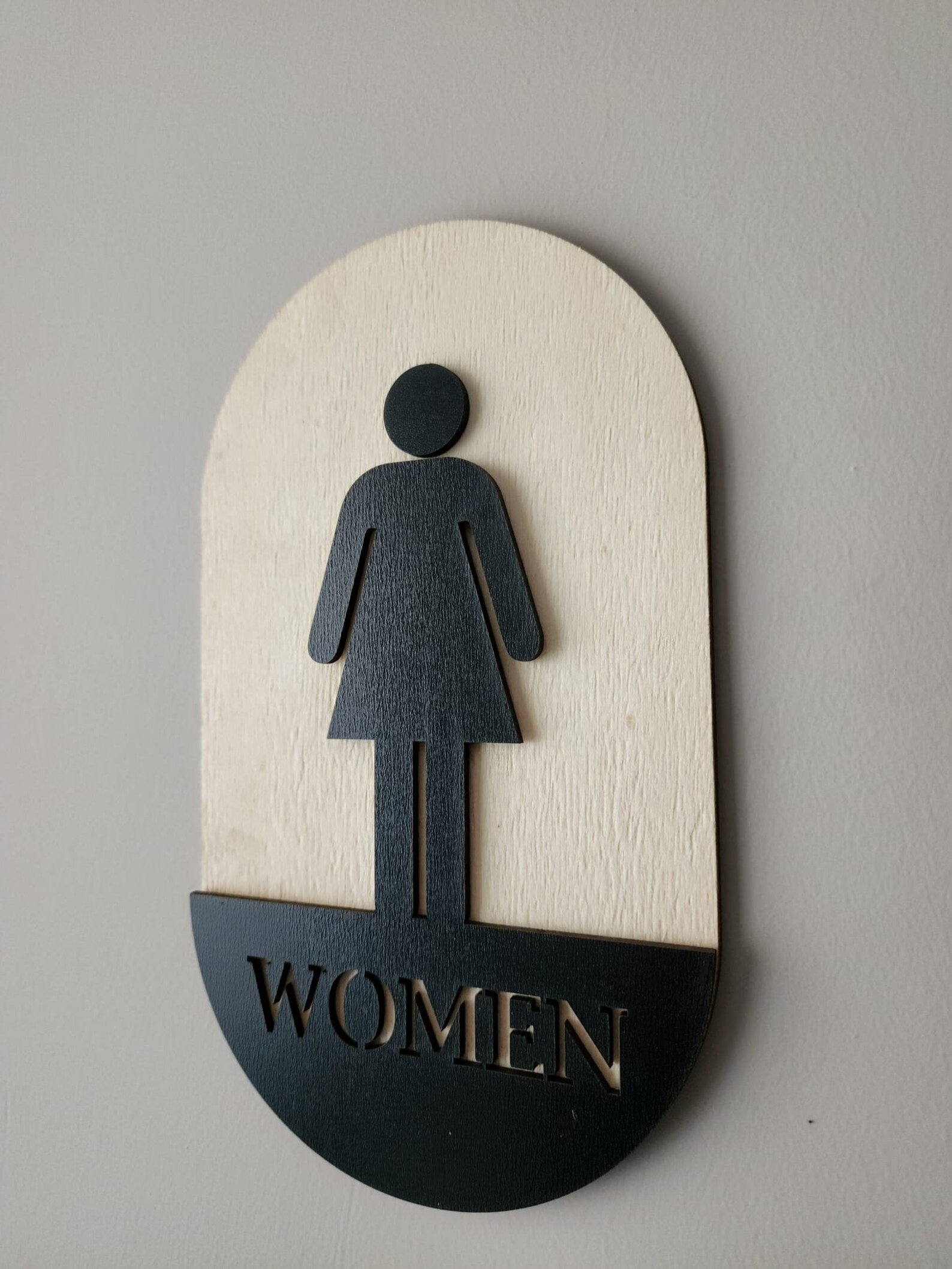 Wood Restroom Sign Set, WC Sign for Cafe, Cafe & Restaurant Restroom ...