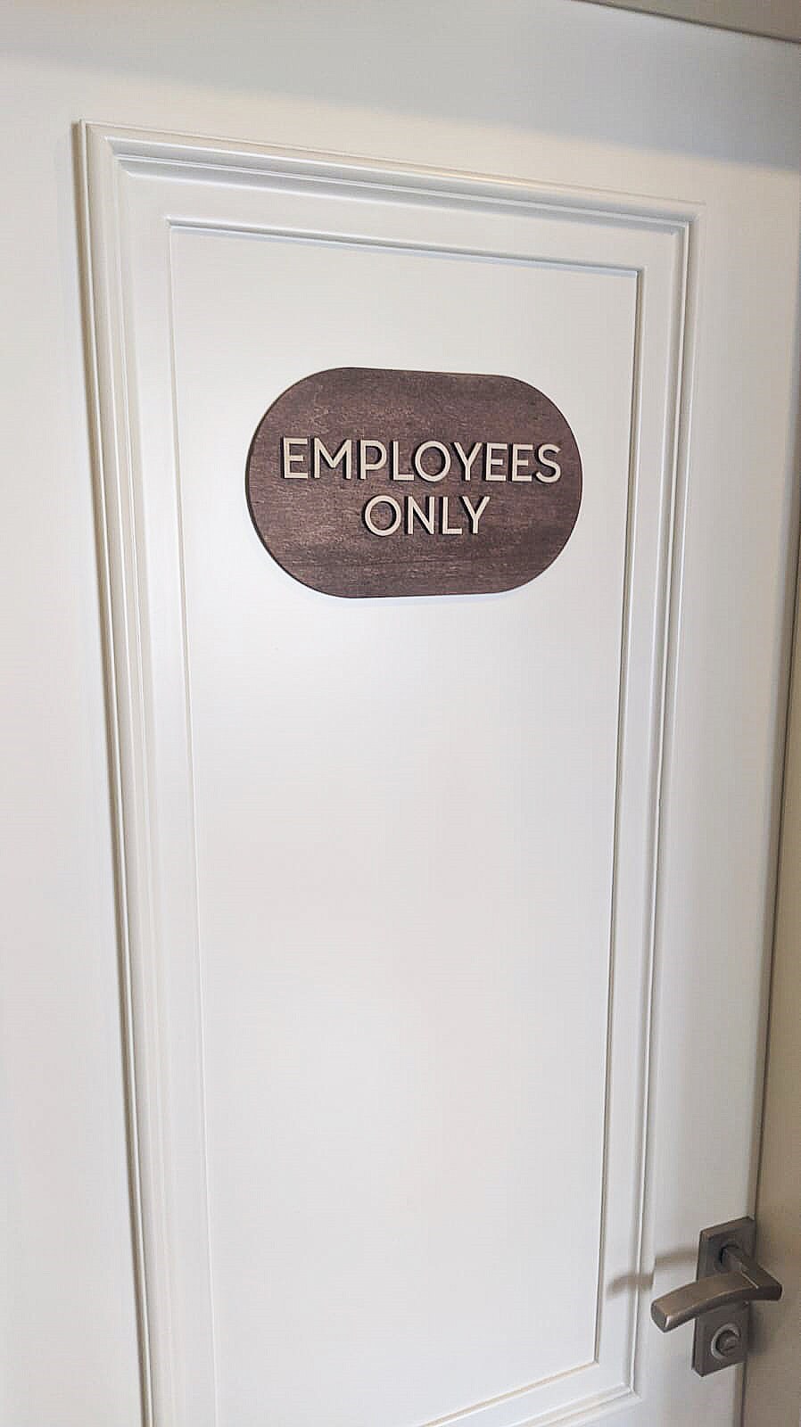Wooden Employees Only Sign, Employees Only Sign for Cafe, Staff Only ...