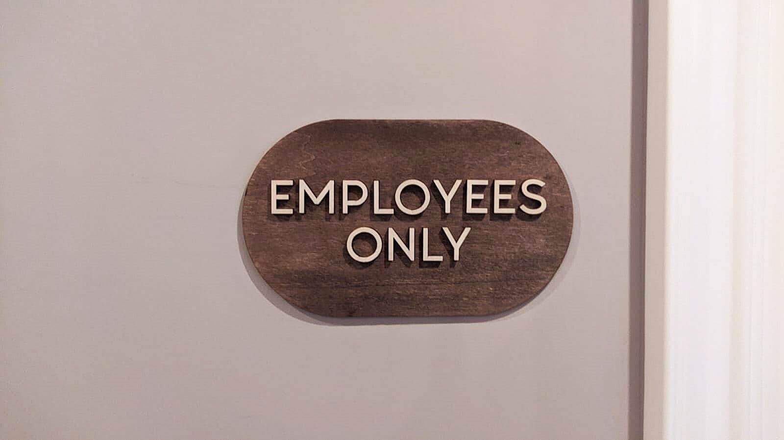 Wooden Employees Only Sign, Employees Only Sign for Cafe, Staff Only ...