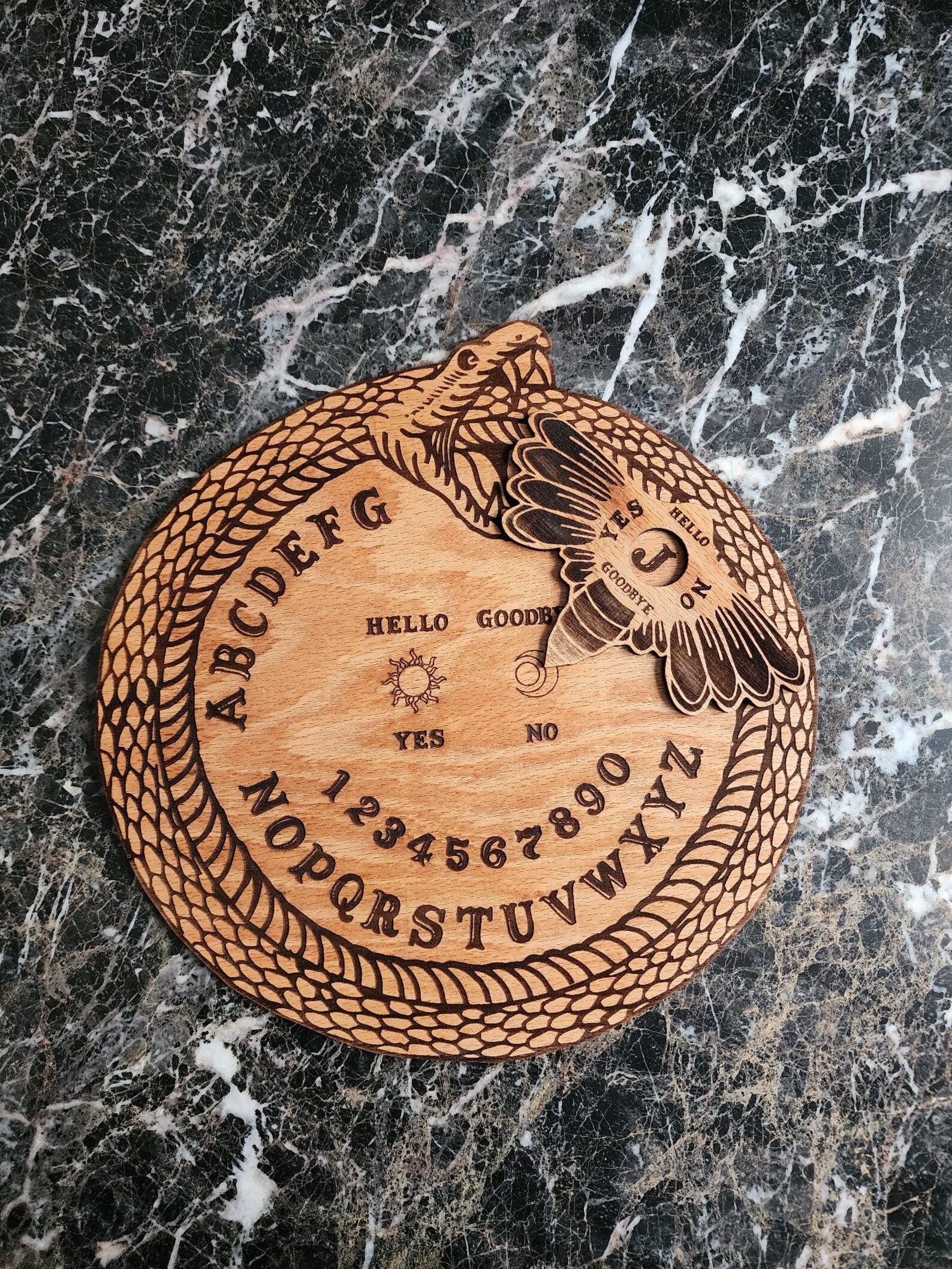 Handcrafted Wooden Ouija Board: Mystical Spirit Communication Tool - Etsy