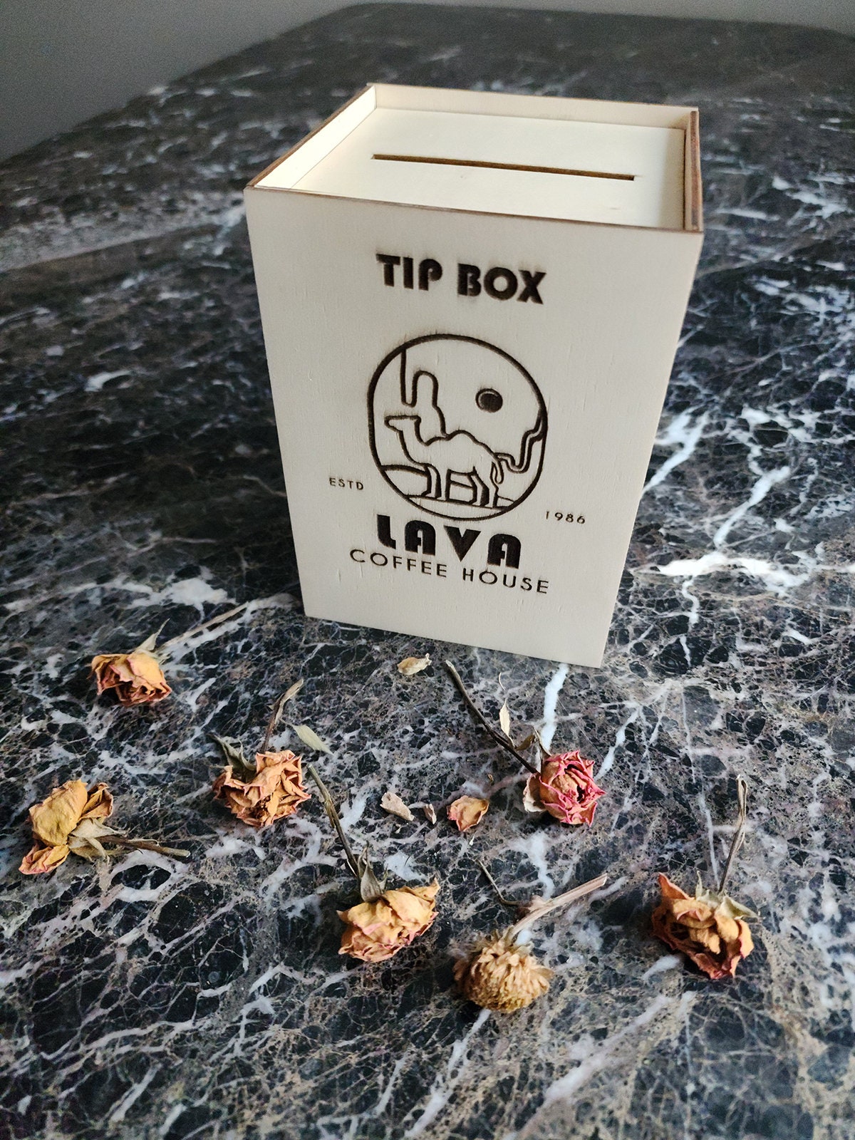 Personalized Tip Box, Restaurant Tip Box, Custom Wooden Money Box ...