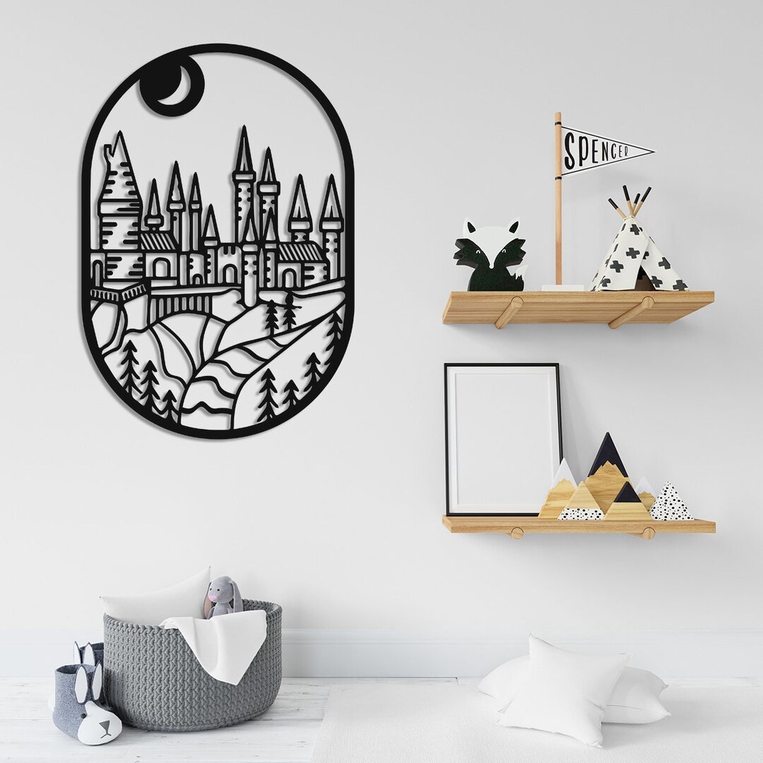 Wizarding World Decor - Wizard School Wooden Wall Decor - Magical ...