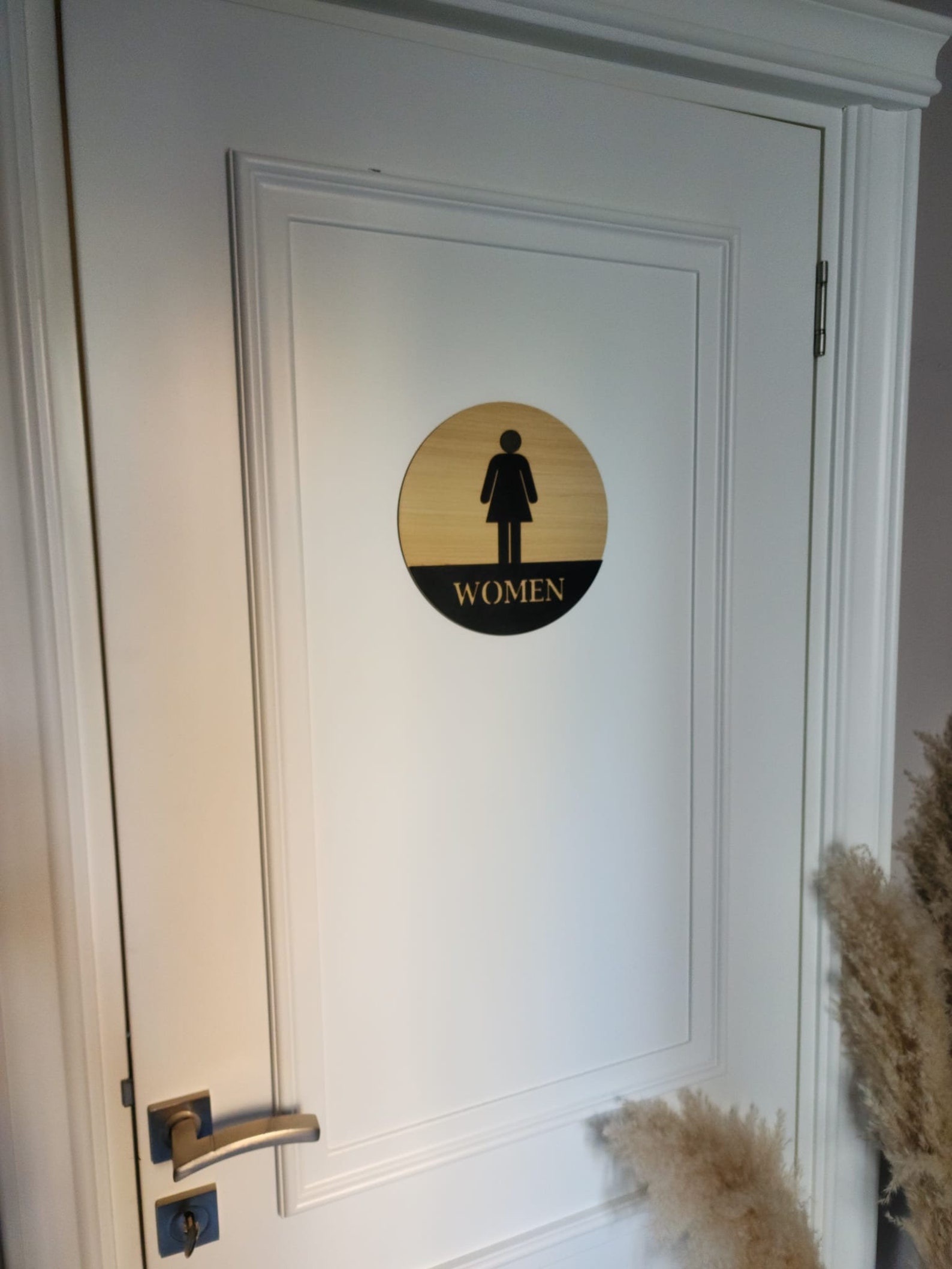 Wood Restroom Sign Set, WC Sign for Cafe, Cafe & Restaurant Restroom ...