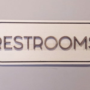 Restroom Sign Set, WC Sign for Cafe, Cafe & Restaurant Restroom Sign ...