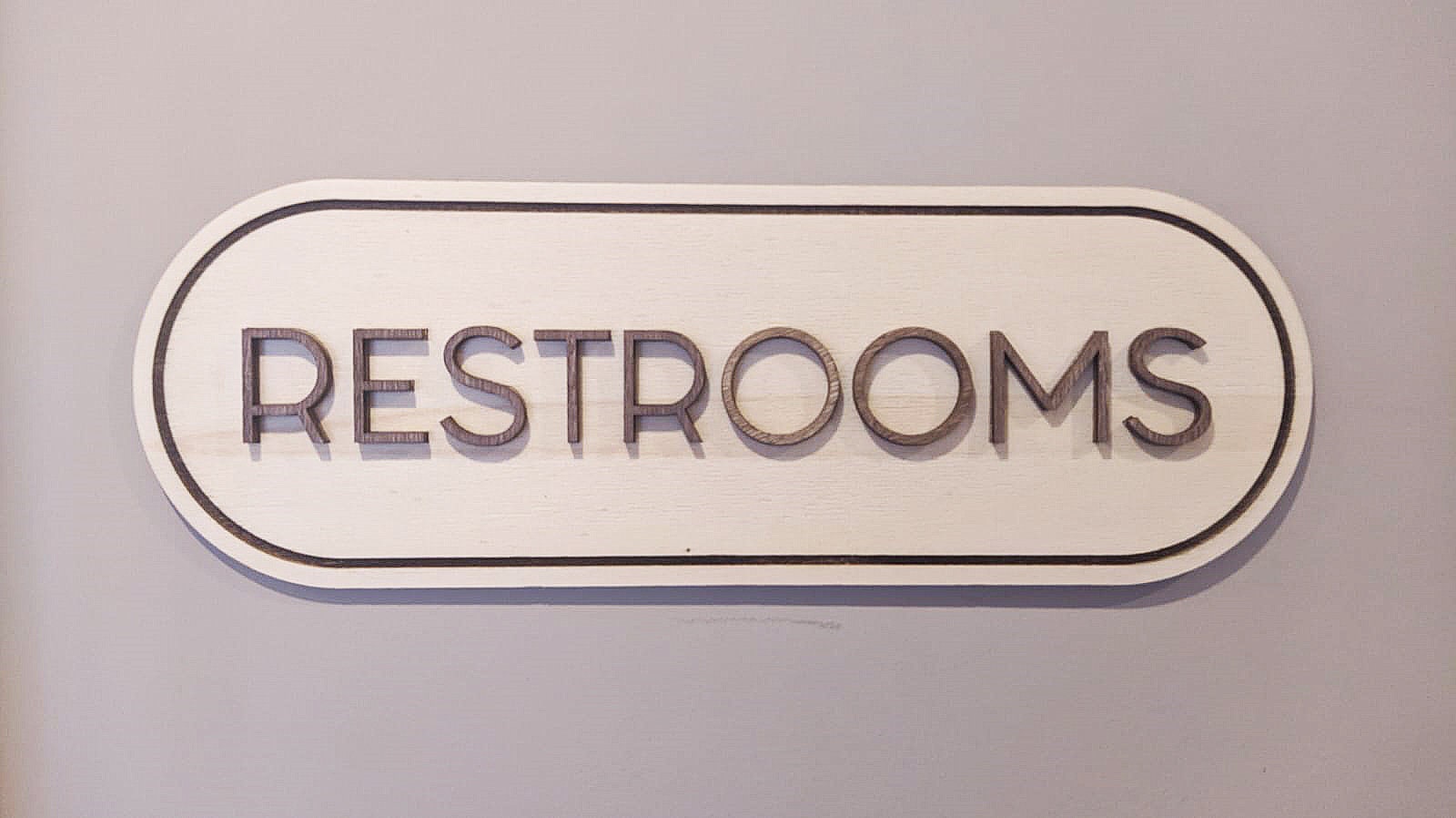 Restroom Sign Set, WC Sign for Cafe, Cafe & Restaurant Restroom Sign ...