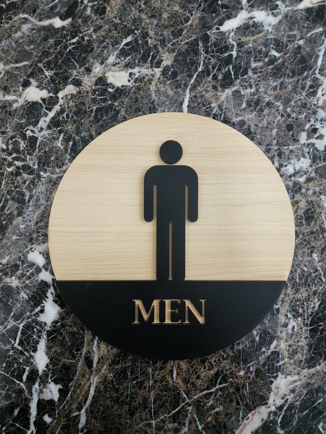 Wood Restroom Sign Set, WC Sign for Cafe, Cafe & Restaurant Restroom ...