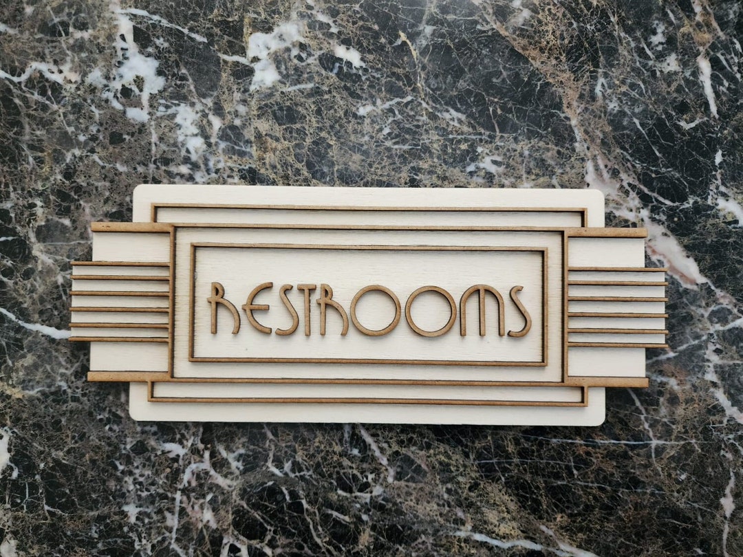 Wood Restroom Sign, WC Sign for Cafe, Cafe & Restaurant Restroom Sign ...