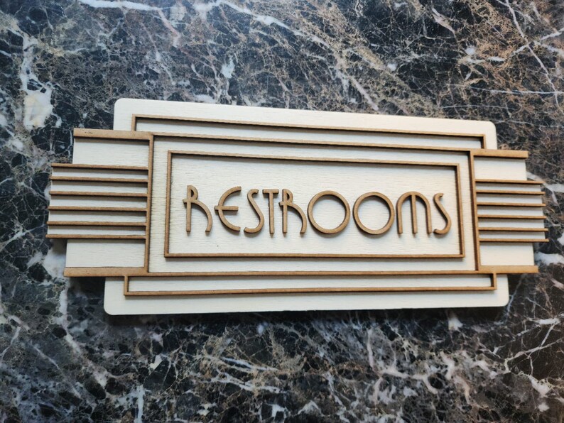 Wood Restroom Sign, WC Sign for Cafe, Cafe & Restaurant Restroom Sign ...