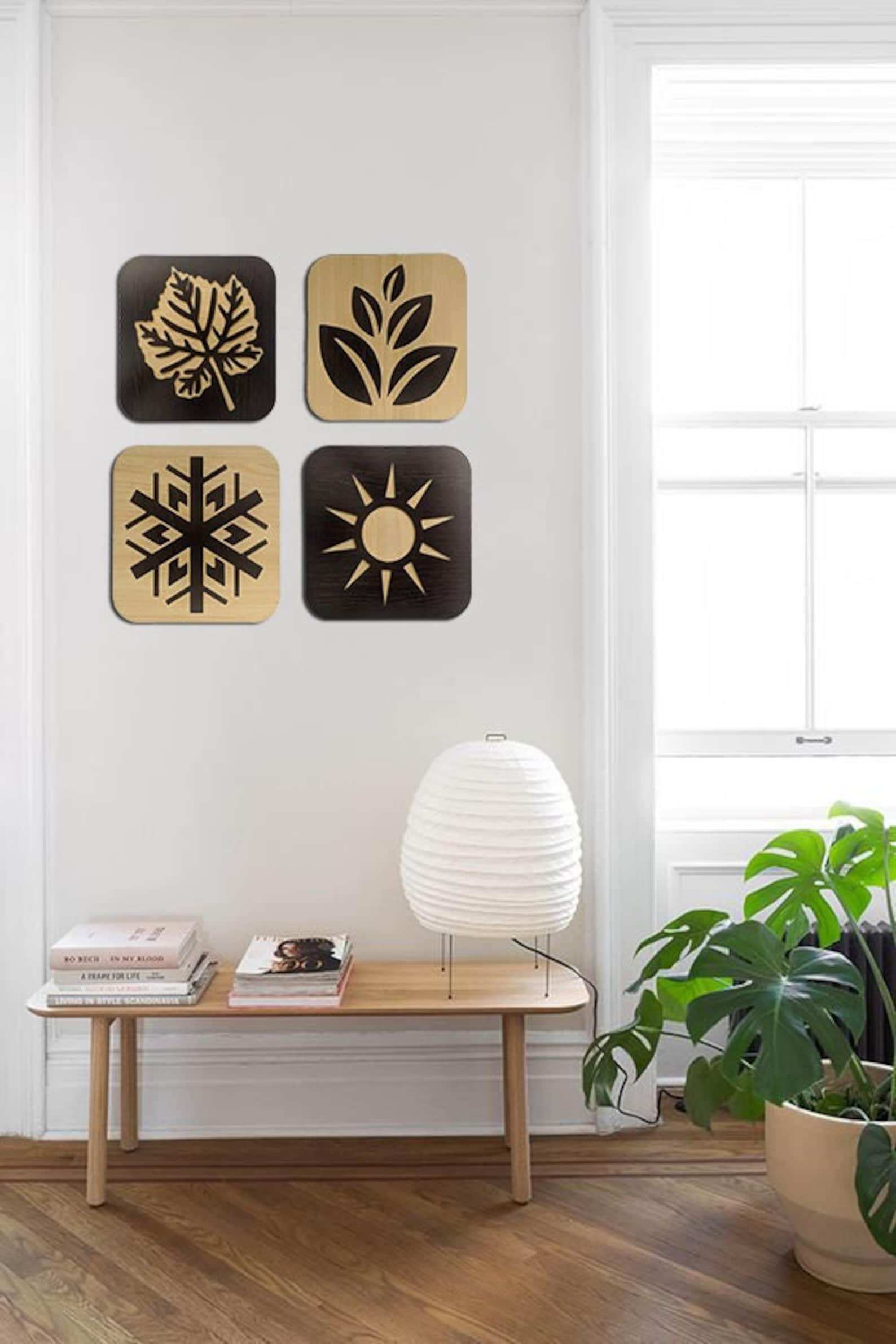 4 Seasons Wall Decor, Minimal Wall Decor, Wall Autumn Sign, 4 Seasons ...